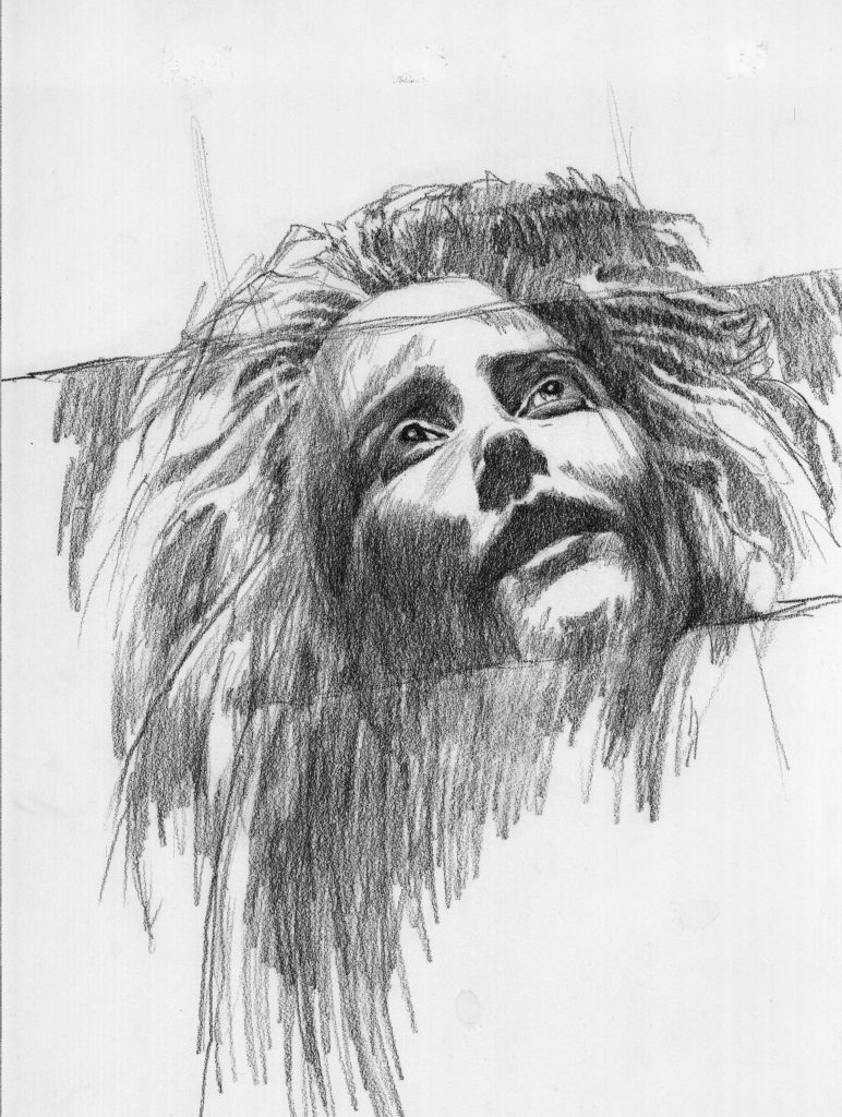 Face of Anguish - Pencil Drawing | Jesus Calling